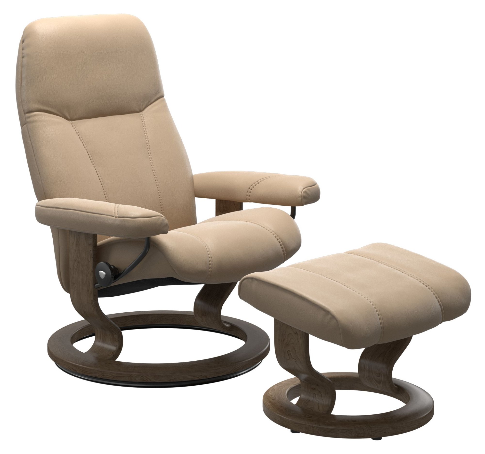 Stressless Consul Classic Base Chair with Footstool - Carters Furniture ...