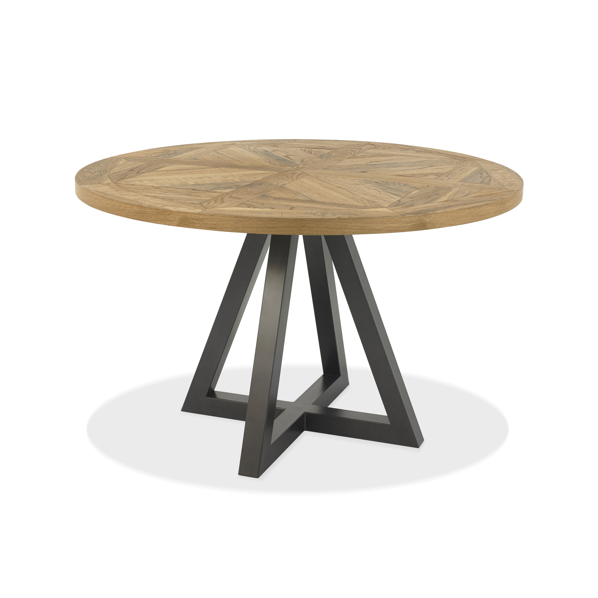 Bentley Designs Indus Rustic Oak Circular Dining Table - Carters ...