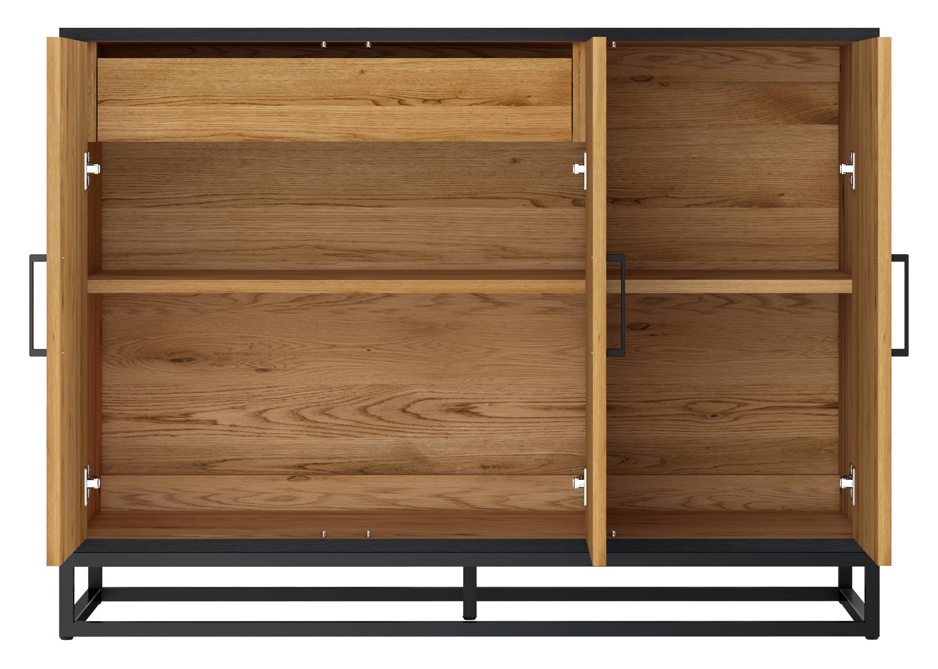 Indus Rustic Oak Narrow Sideboard - Carters Furniture Online