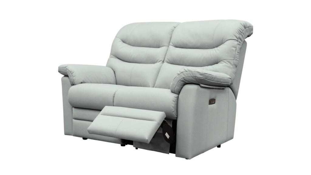 G Plan Ledbury Leather 2 Seater Single Power Recliner Sofa with ...